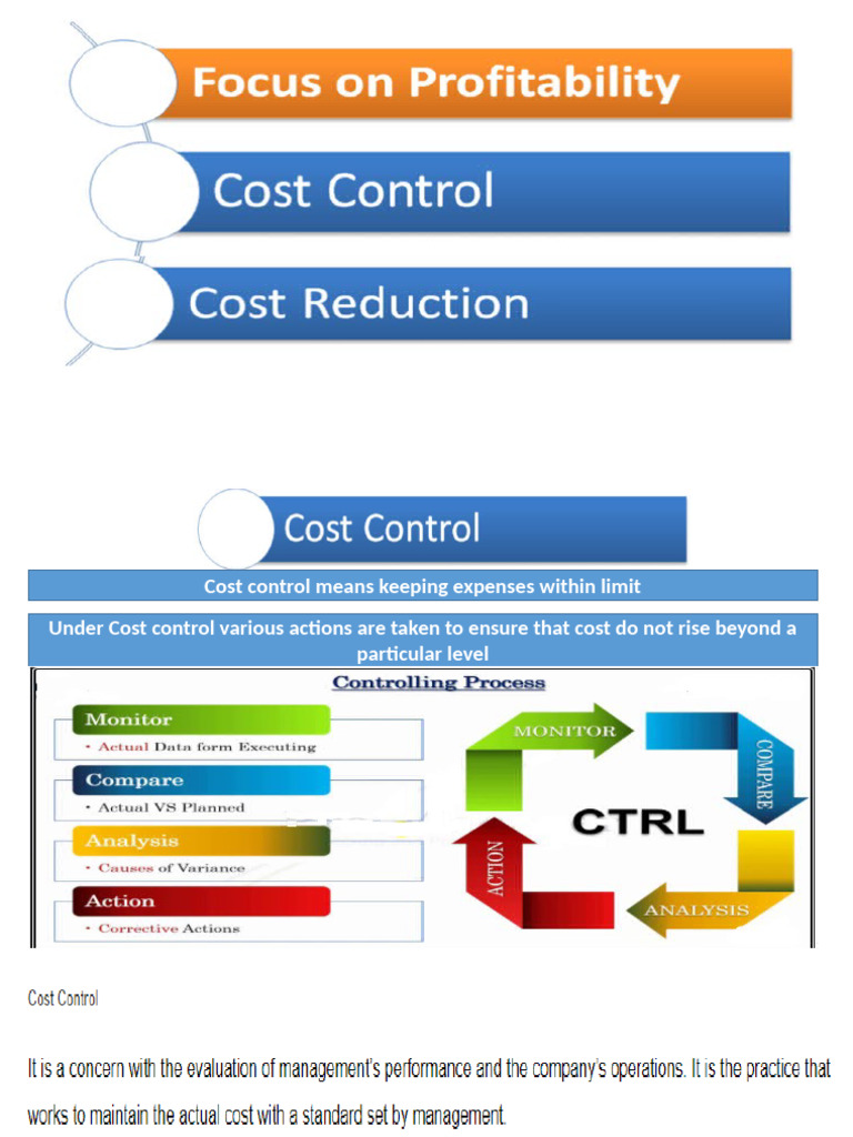 1a.cost Reduction & Cost Control | PDF