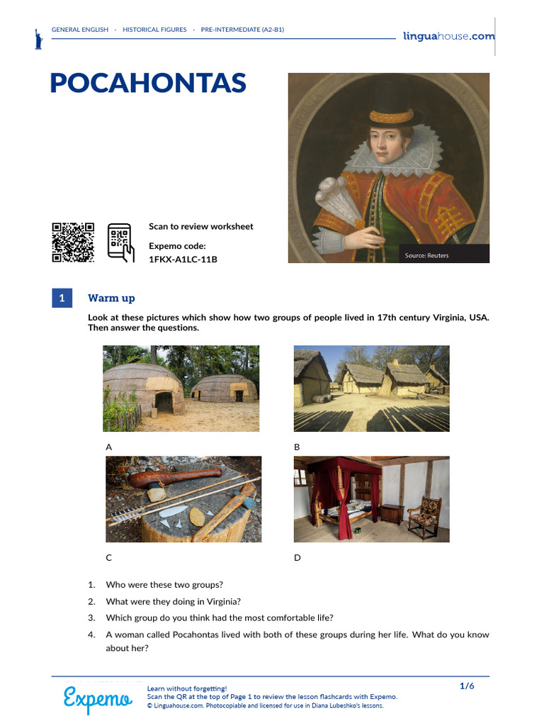 Pocahontas: Life in 17th Century Virginia | PDF