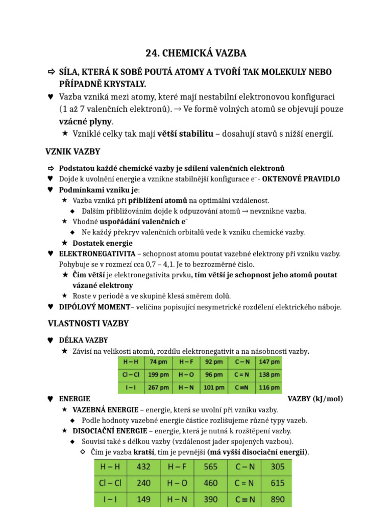 Chemická Vazba | PDF