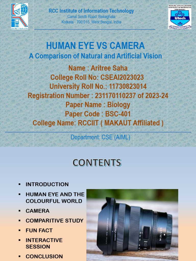 Human Eye vs Camera Comparison | PDF | Eye | Human Eye