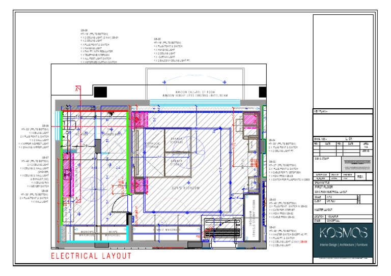 Son's Room Electrical Layout Plan | PDF | Manufactured Goods