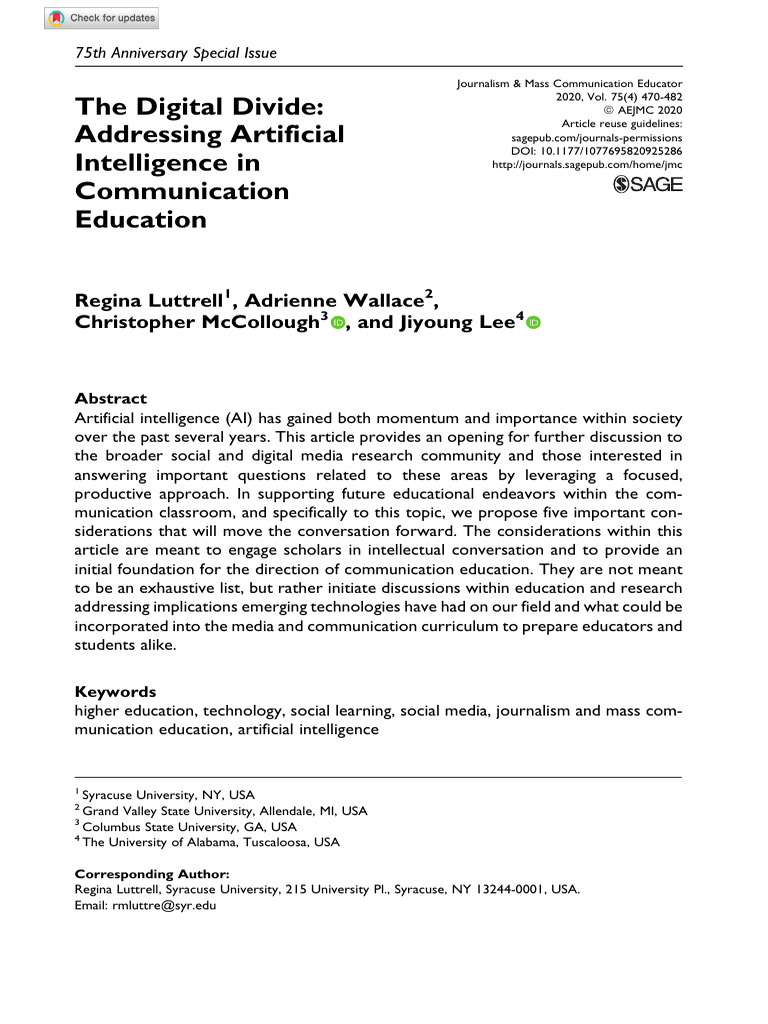 The Digital Divide Addressing Artificial-101994869 | PDF | Artificial ...