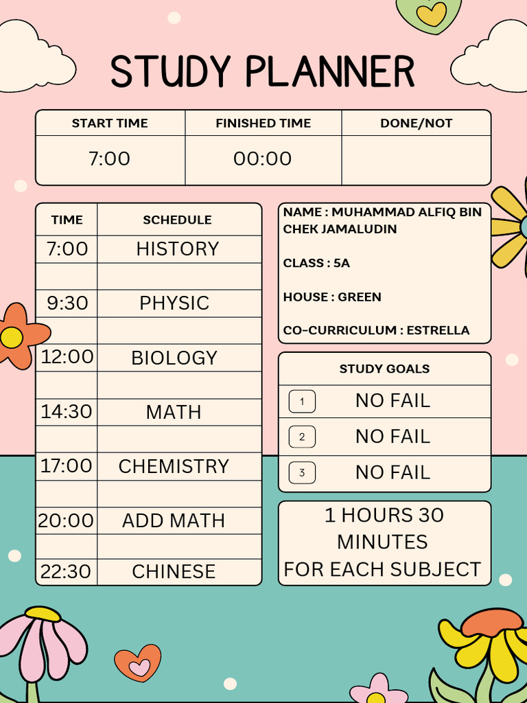 Study Planner | PDF