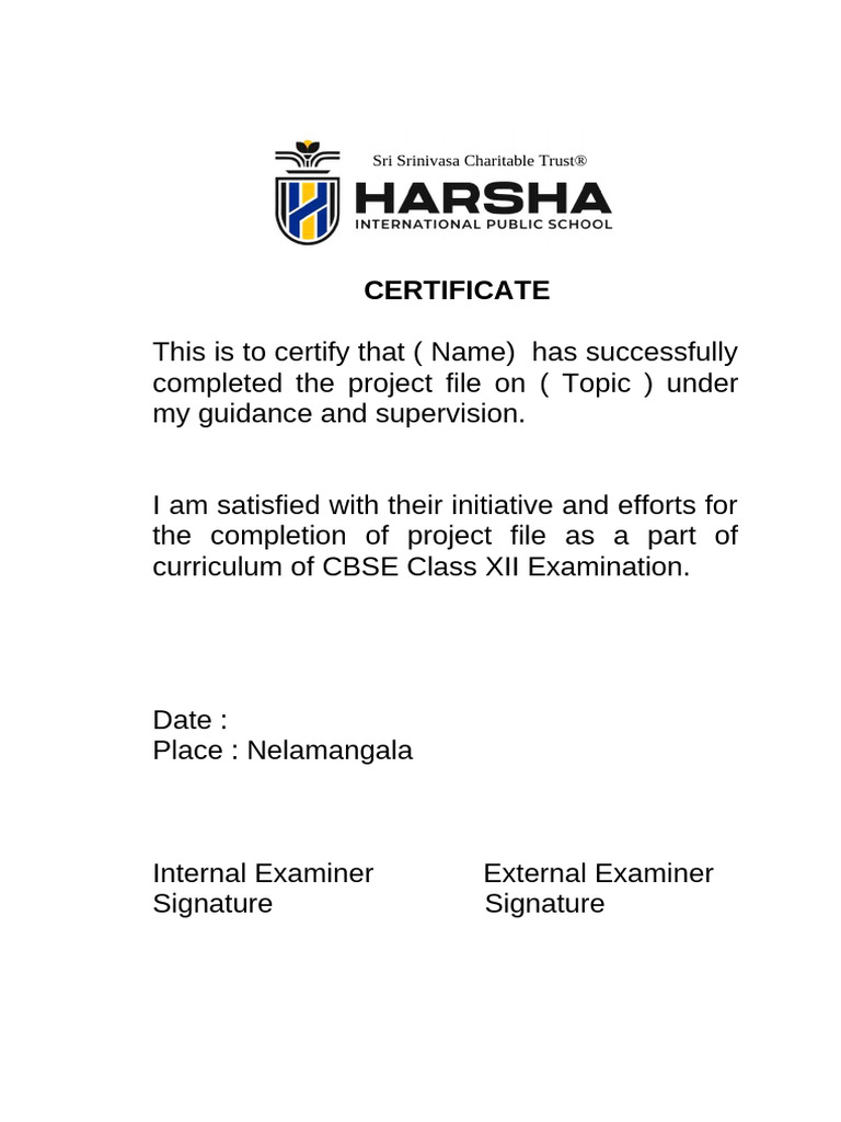 Project Completion Certificate Template | PDF