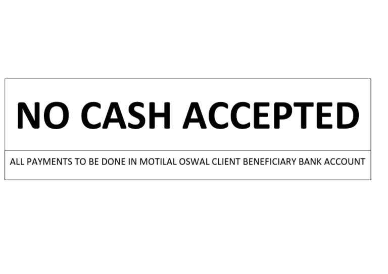 Display Board For No Cash Acceptance | PDF