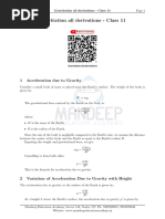 Class 11 Gravitation Formula Sheet | PDF | Newton's Law Of Universal ...