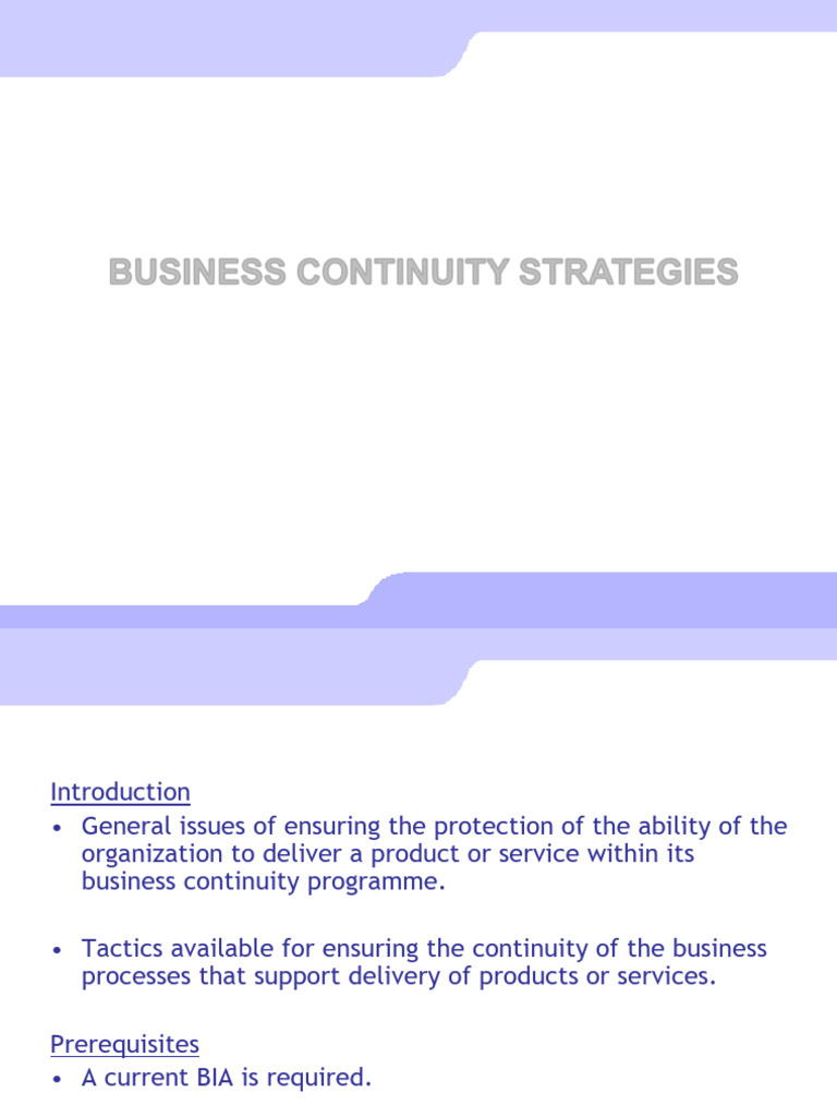 BCM Strategies Presentation - Revised | PDF | Computing | Business