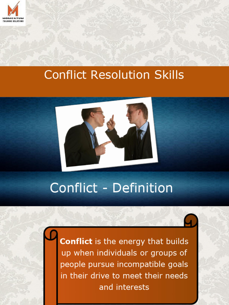 Conflict Resolution Skills | PDF | Conflict Resolution | Negotiation