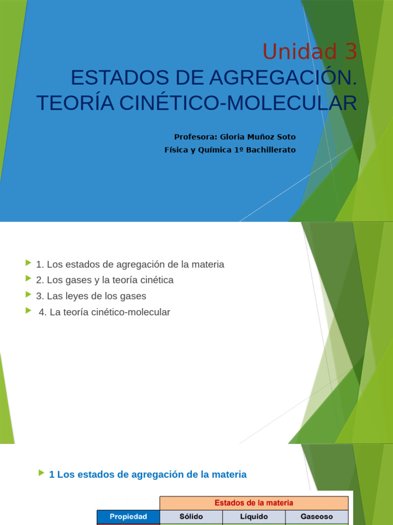 Unidad 3 Teoria Cinetico Molecular | PDF | Gases | Plasma (Física)