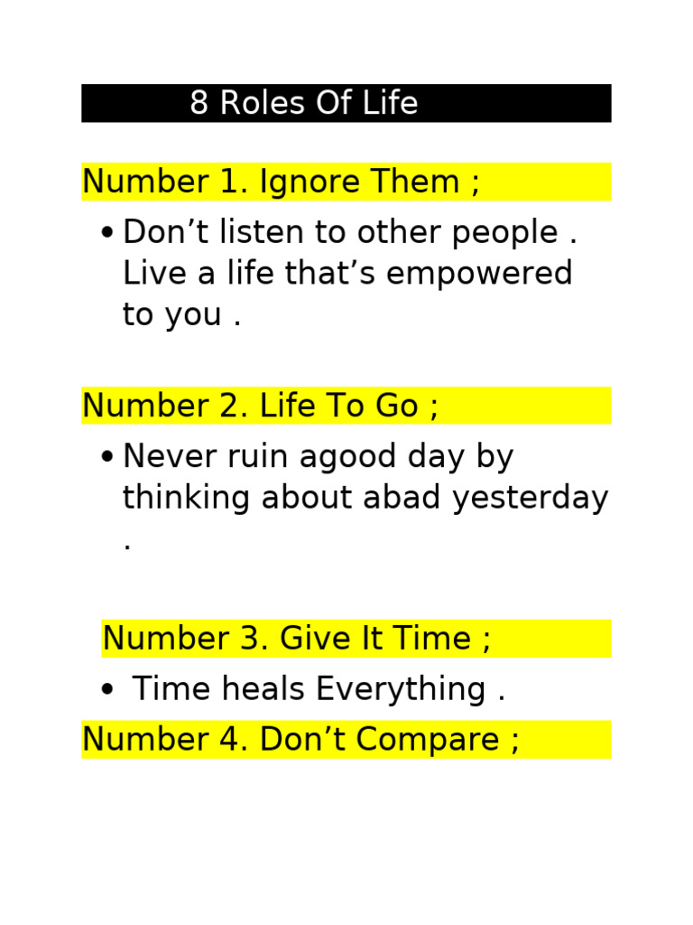 8 Empowering Life Roles | PDF