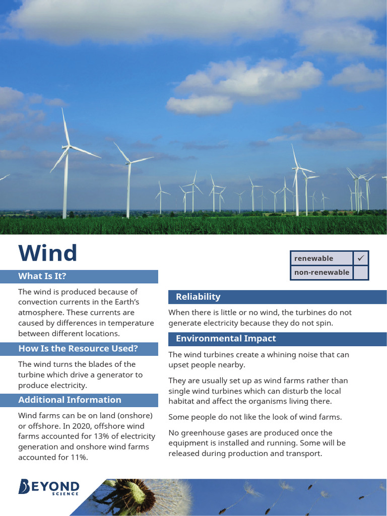 KS3 Science: Understanding Wind Energy | PDF