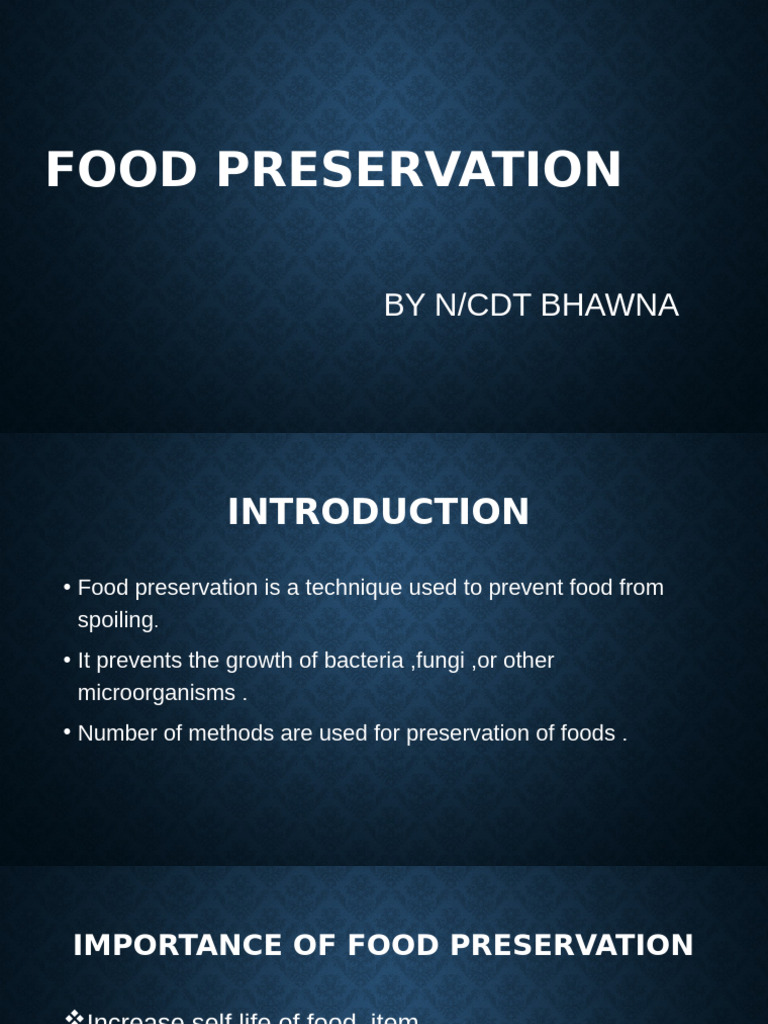 food preservation | PDF