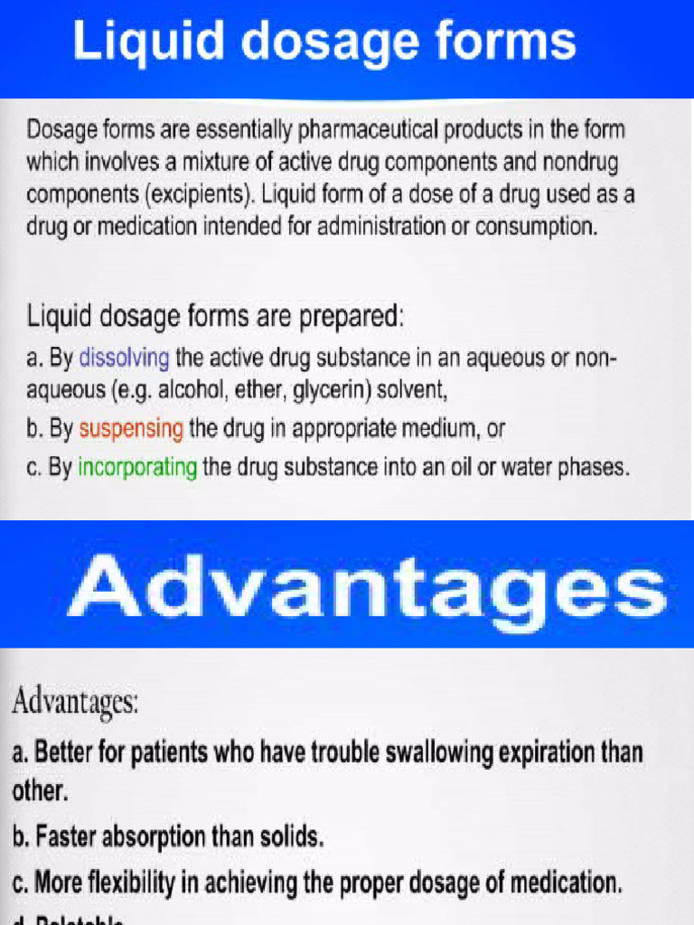 Liquid Dosage Form-1 | PDF