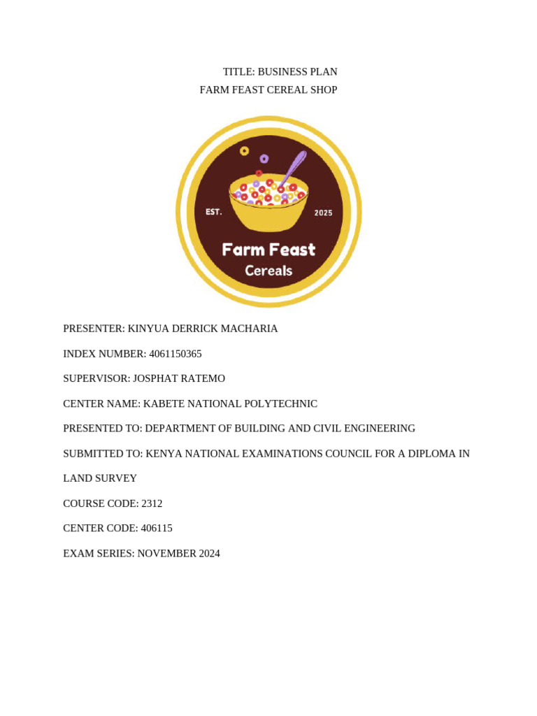 Kinyua Derrick Macharia | PDF | Expense | Sales