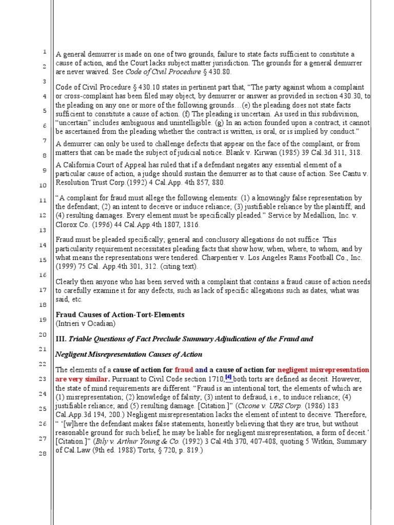 Demurrer | PDF | Demurrer | Pleading