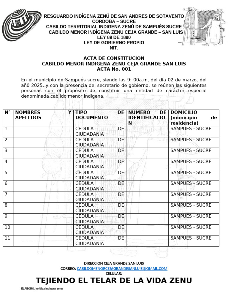 acta N001 CEJA GRANDE | PDF