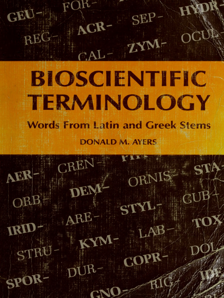 Bioscientif1C Terminology: Words From Latin and Greek Stems | PDF ...