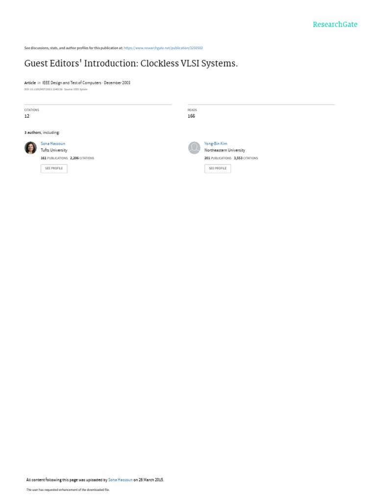 Term paper on Clockless Chip | PDF | Integrated Circuit | System On A Chip