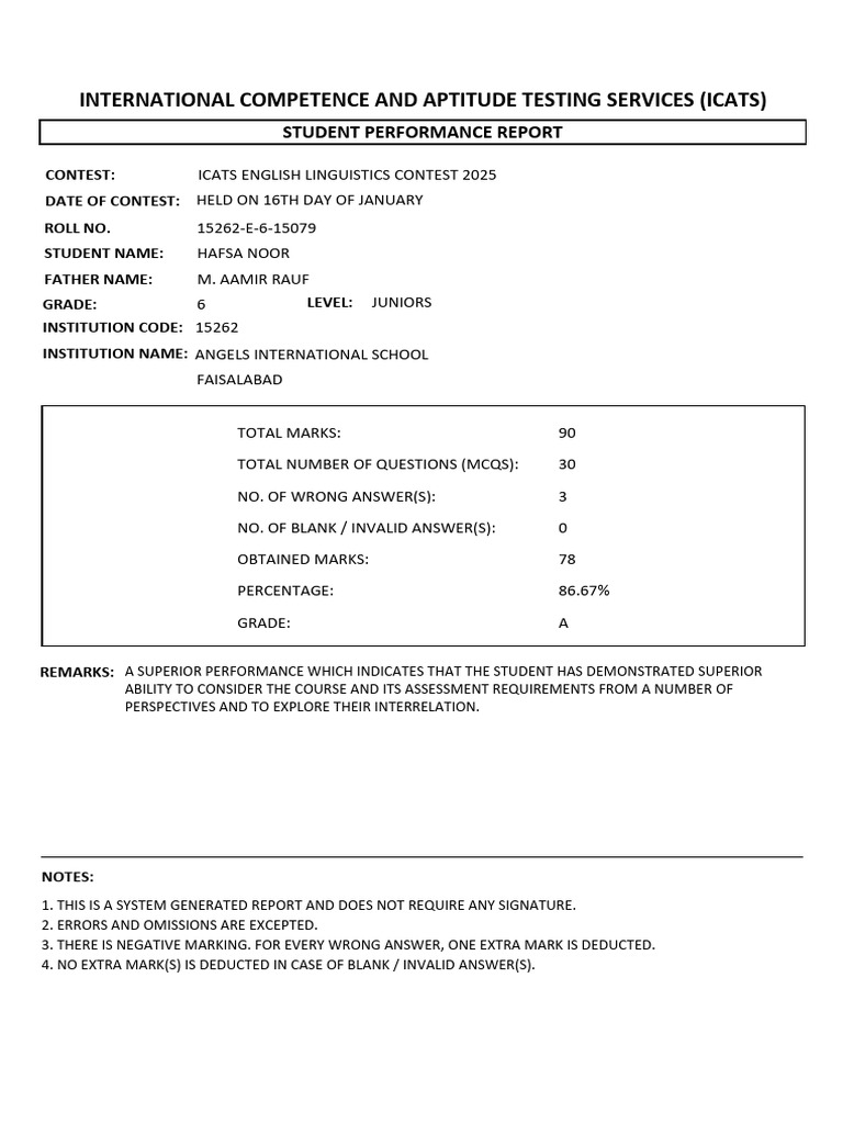 Ipr Icats English Linguistics Contest 2025 15262 | PDF | Multiple ...