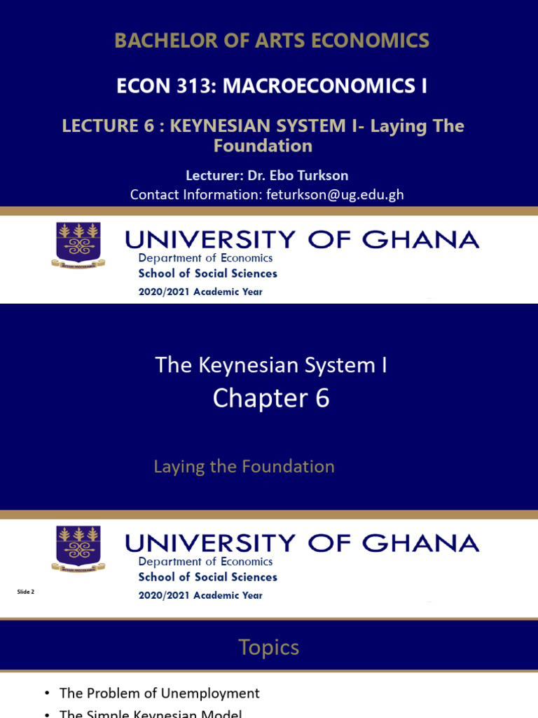 Keynesian Economics Lecture Notes | PDF | Keynesian Economics | Demand ...