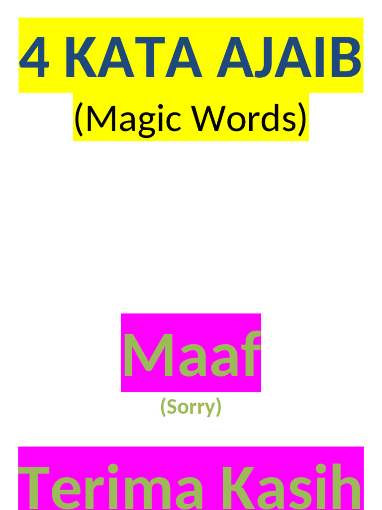 4 Kata Ajaib | PDF
