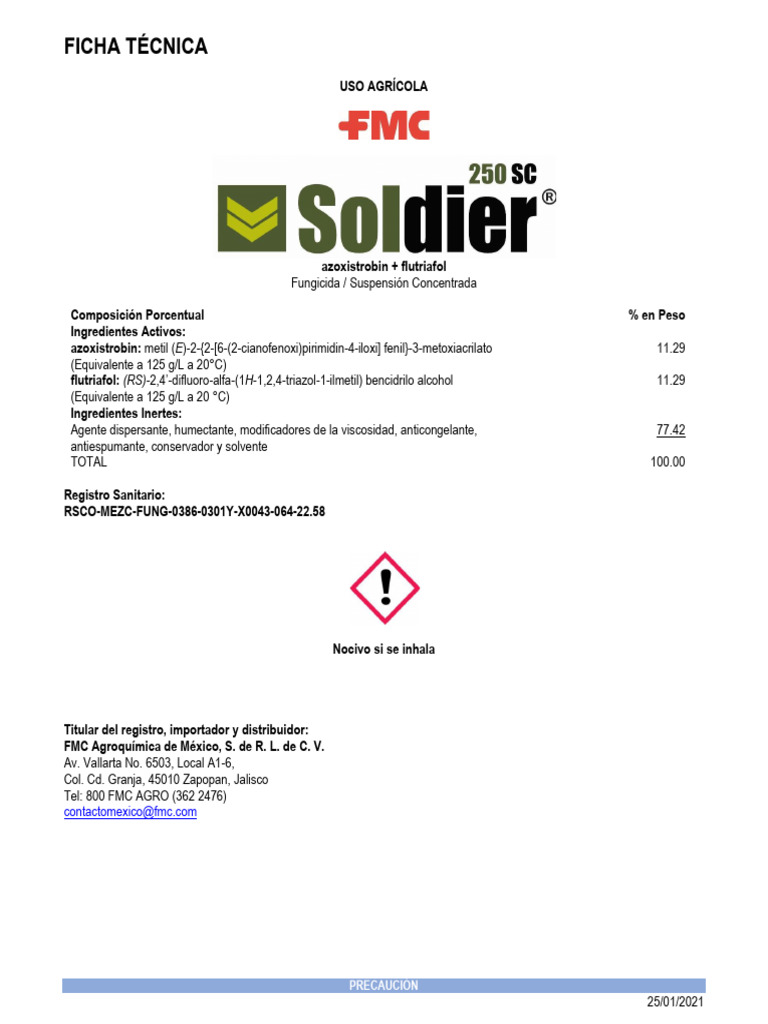 FT Soldier 250 SC 250121 | PDF | Agua | Residuos