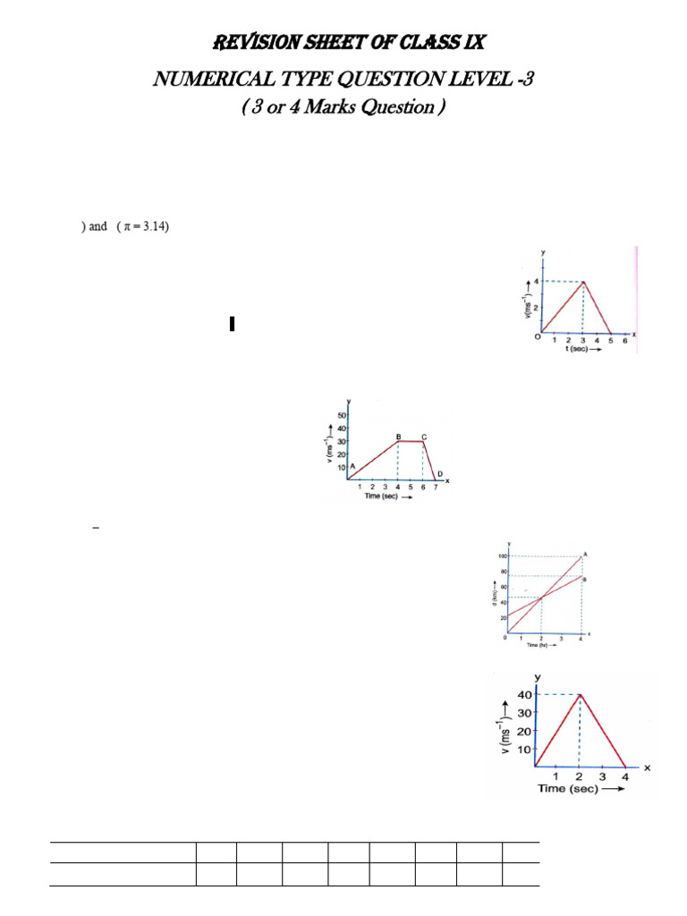 NUMERICAL TYPE - 2 9th Phy | PDF | Density | Pressure