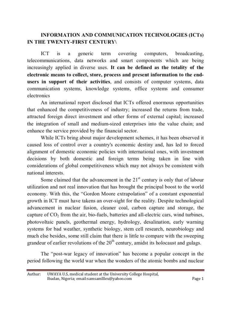 ICT Reviewed 2 | PDF | Competitiveness | Information And Communications ...