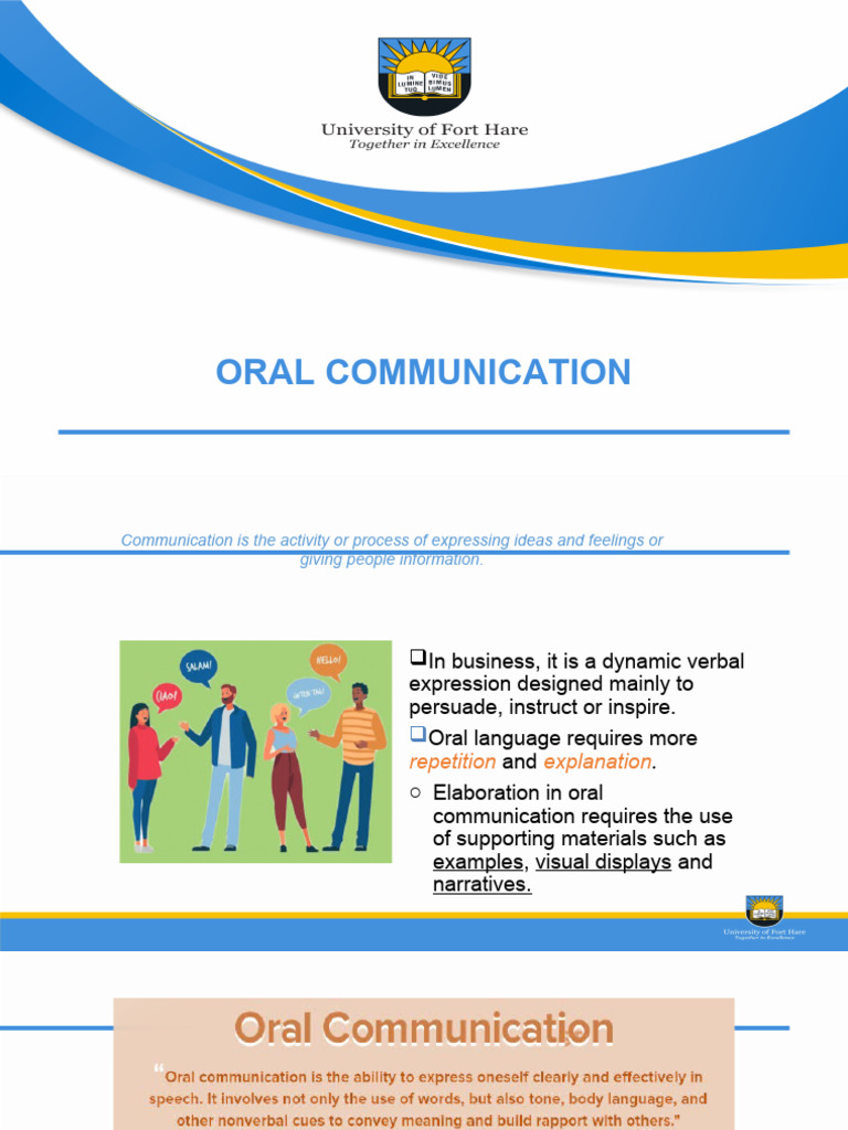 Oral communication.pptx | PDF | Communication | Public Speaking