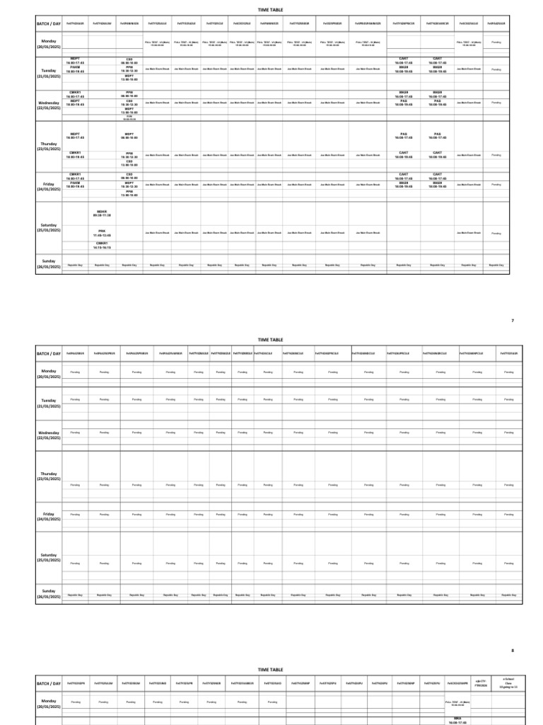 JEE Exam Prep Schedule | PDF | Qualifications