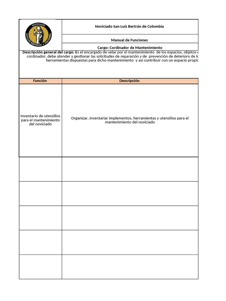 Ejemplo de Formato Del Manual de Funciones | PDF