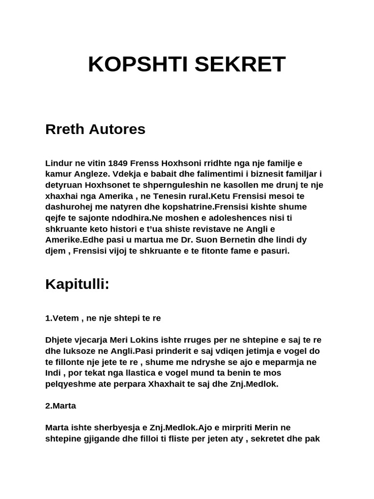 kopshti sekret | PDF