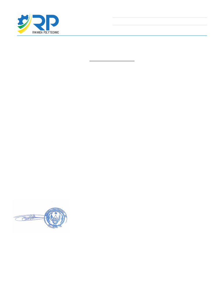 Office of The Registrar: Website: WWW - Rp.ac - RW Email: Info@rp - Ac ...