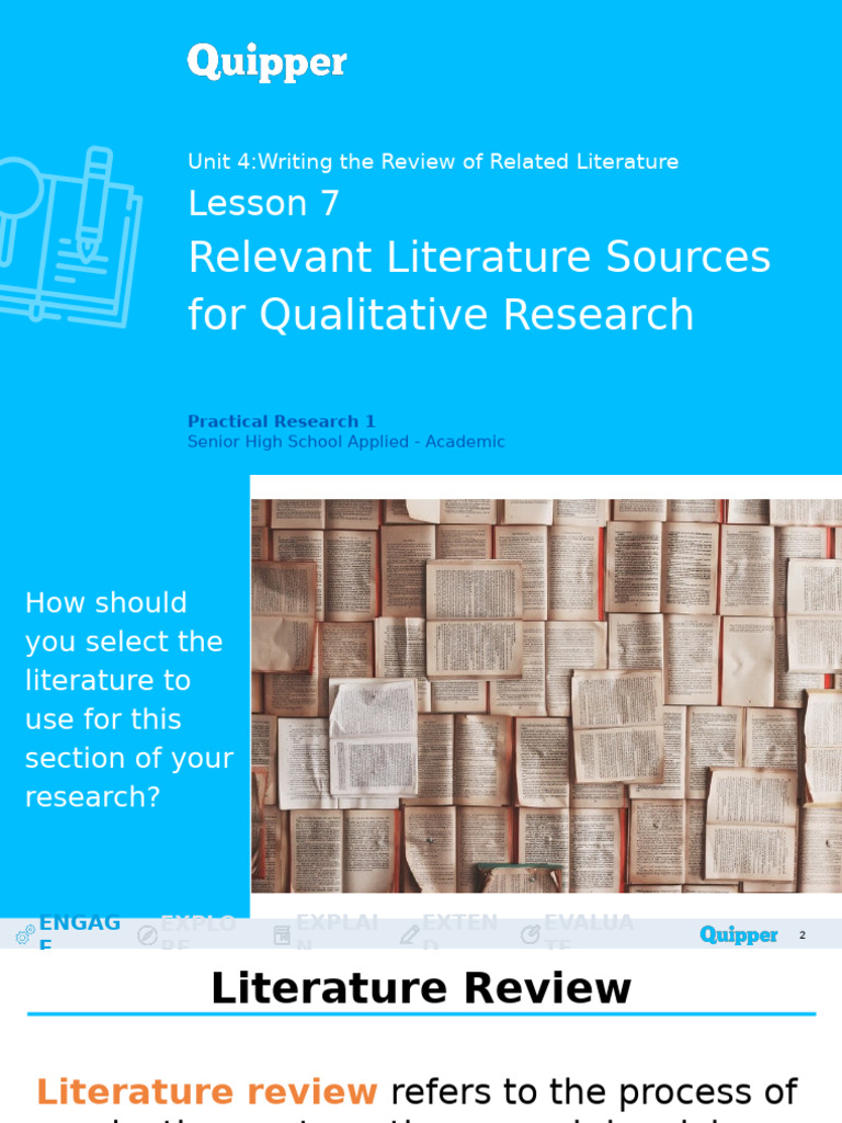 Selecting Relevant Literature Sources | PDF | Data | Literature Review