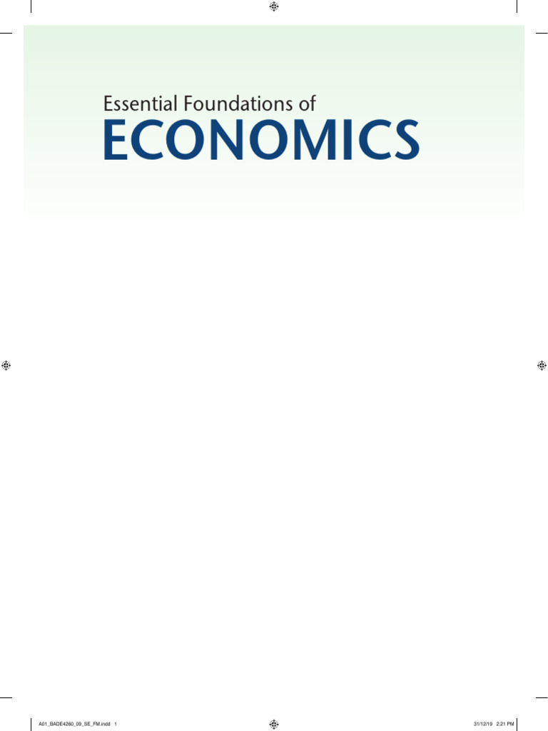 Economics: Essential Foundations of | PDF | Cost Of Living | Elasticity ...