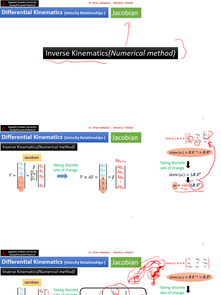 5b-Jacob - IK (Numerical Method) | PDF | Kinematics | Computational Science