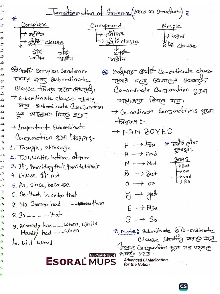 Transformation of Sentence (Based On Structure) by Zidda Husain | PDF