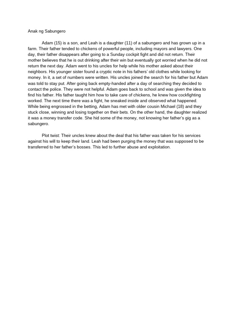 Anak NG Sabungero | PDF