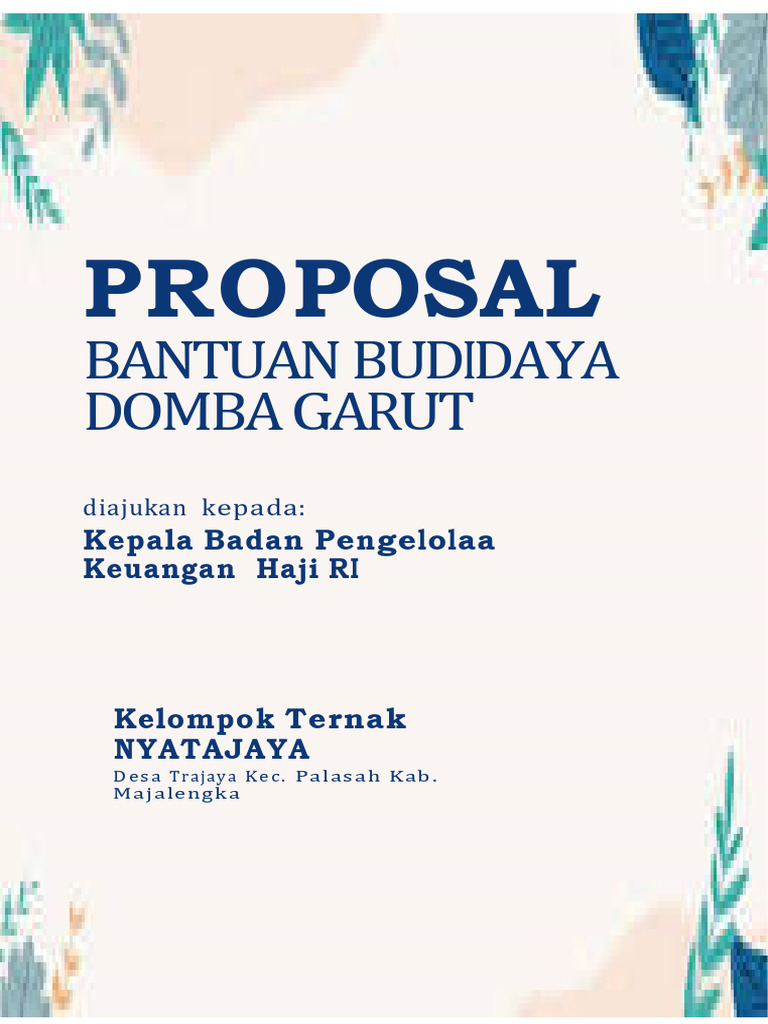 3 - Proposal Budidaya Domba Garut Poknak Sabda Langit | PDF