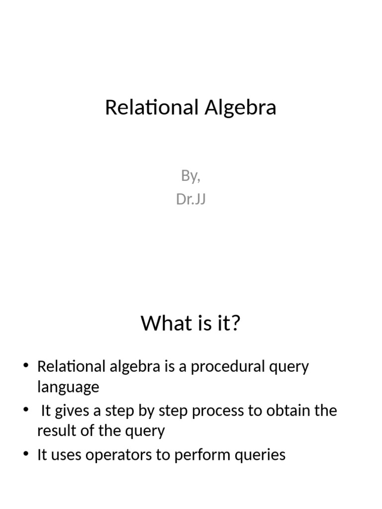 Relational Algebra Unit 2 | PDF | Mathematical Concepts | Logic