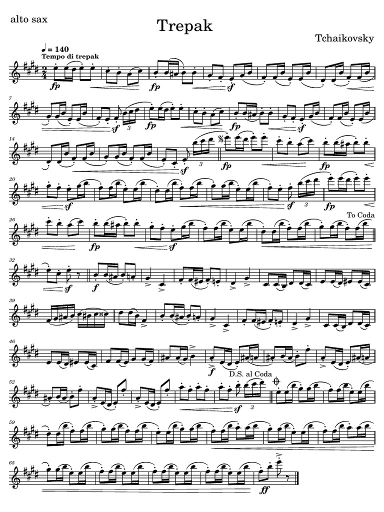 Tchaikovsky Trepak Russian Dance From The Nutcracker | PDF | The Nutcracker | Pyotr Ilyich ...