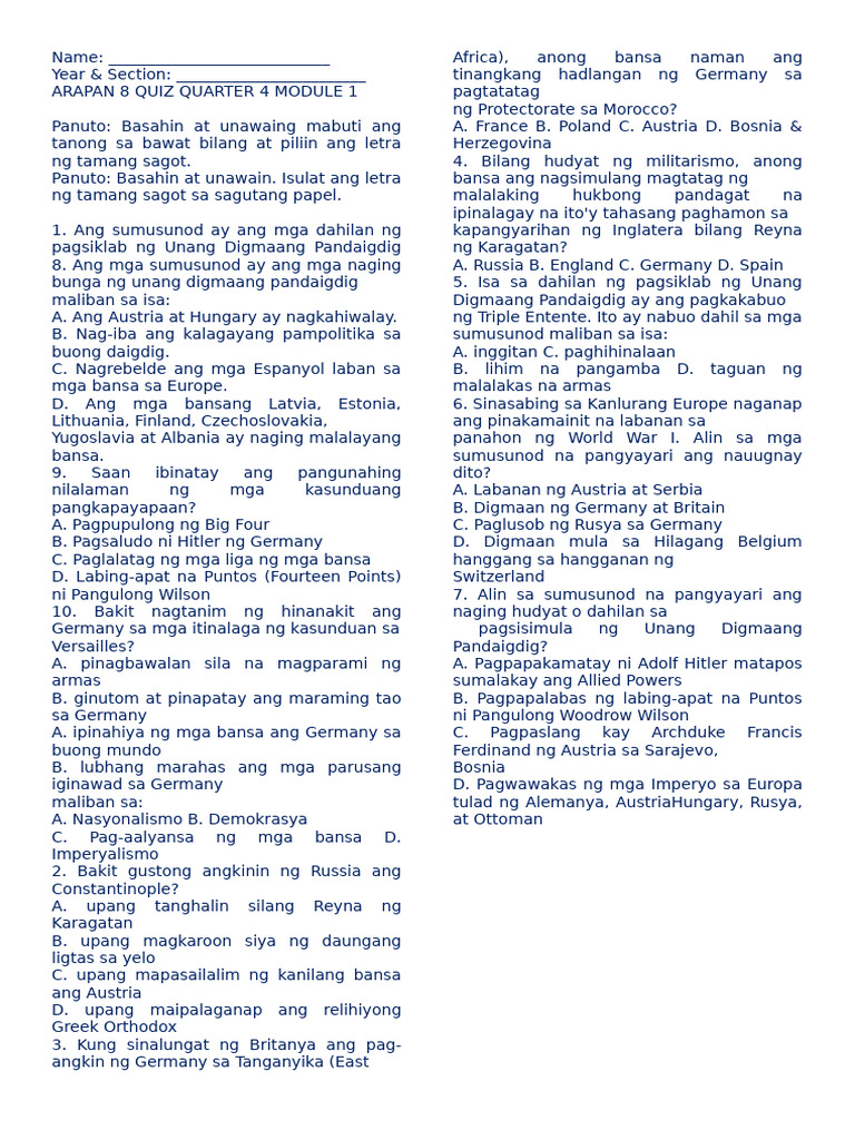 Quiz Arpan q4 m1 | PDF
