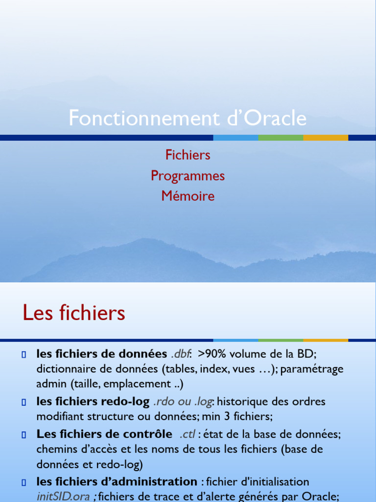 Guide complet sur le fonctionnement d'Oracle | PDF | Base de données ...