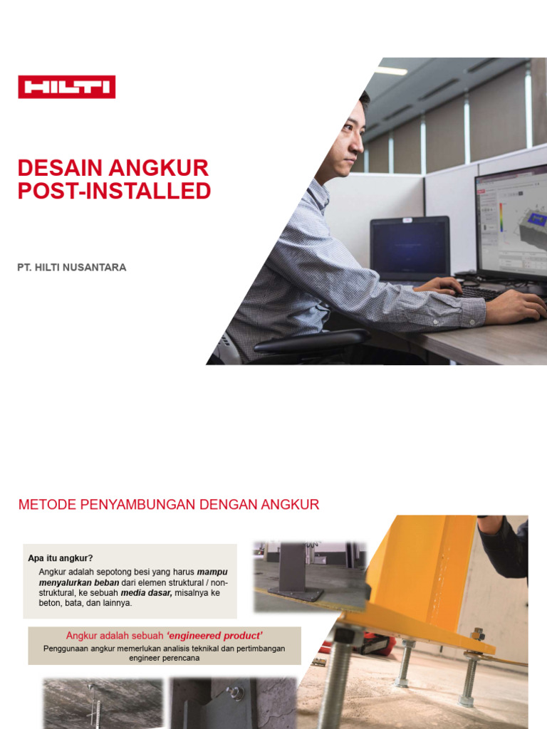 Desain Angkur Post-Installed untuk Konstruksi | PDF