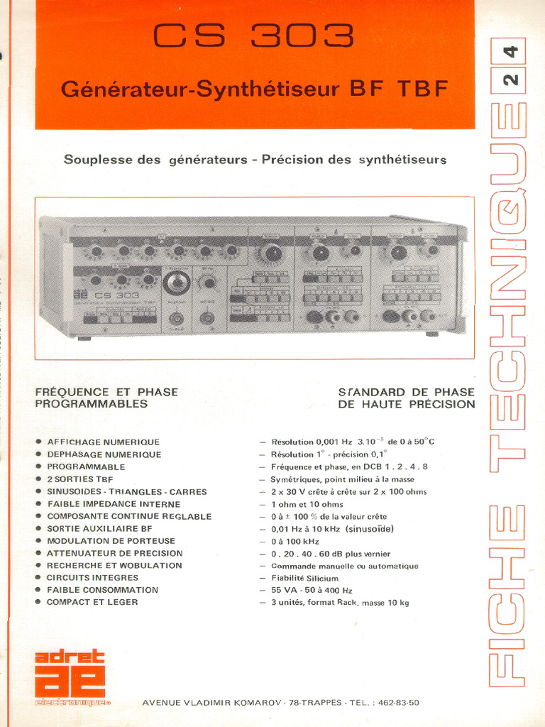 Adret_Electronique--CS_303--datasheet--ID12765 | PDF