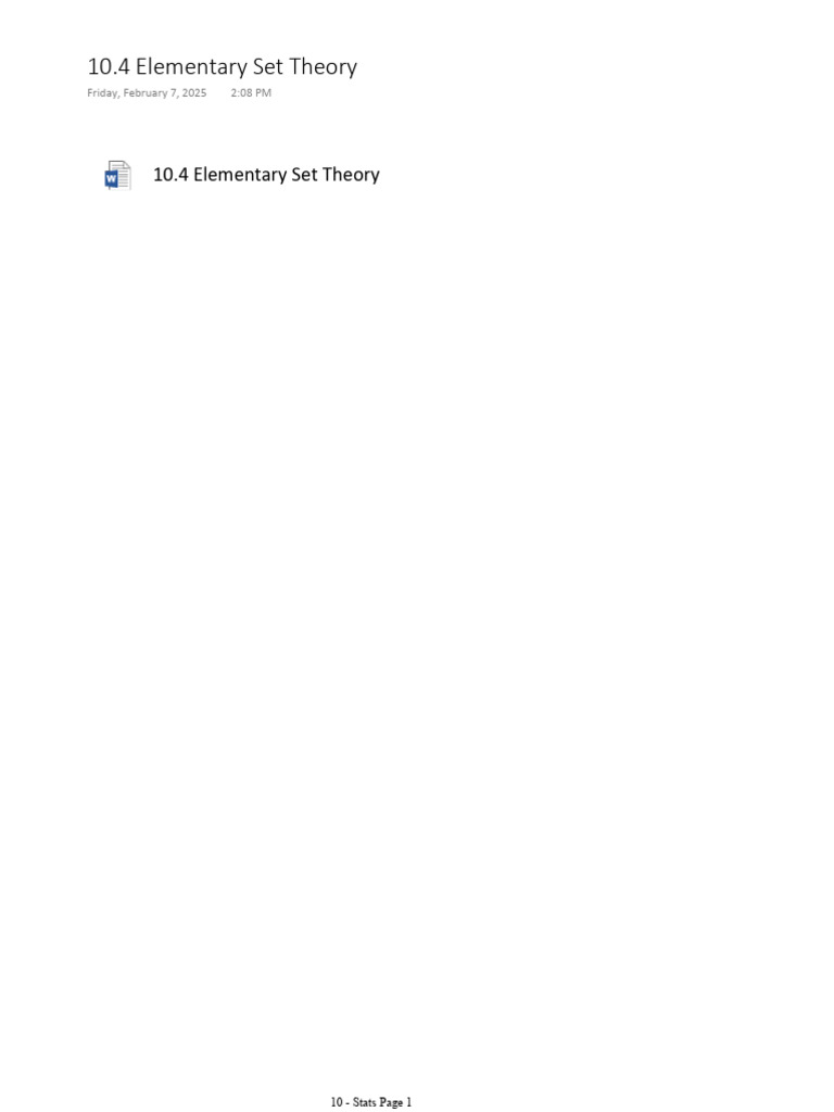 4 - 10.5 Elementary Set Theory and Probability Basics-1-1 | PDF