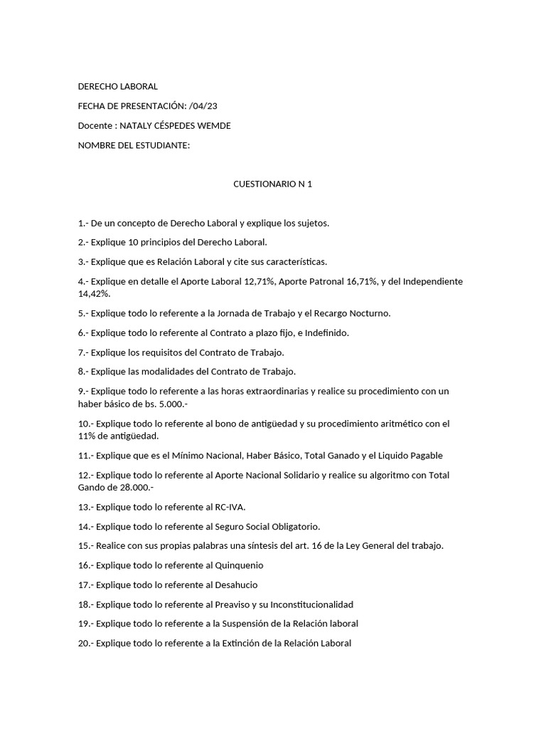 Cuestionario #2 Mod.0 | PDF