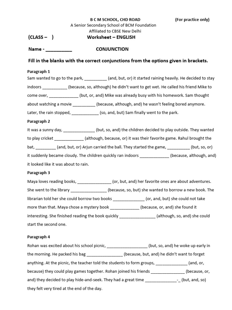 Conjunction paragraph | PDF