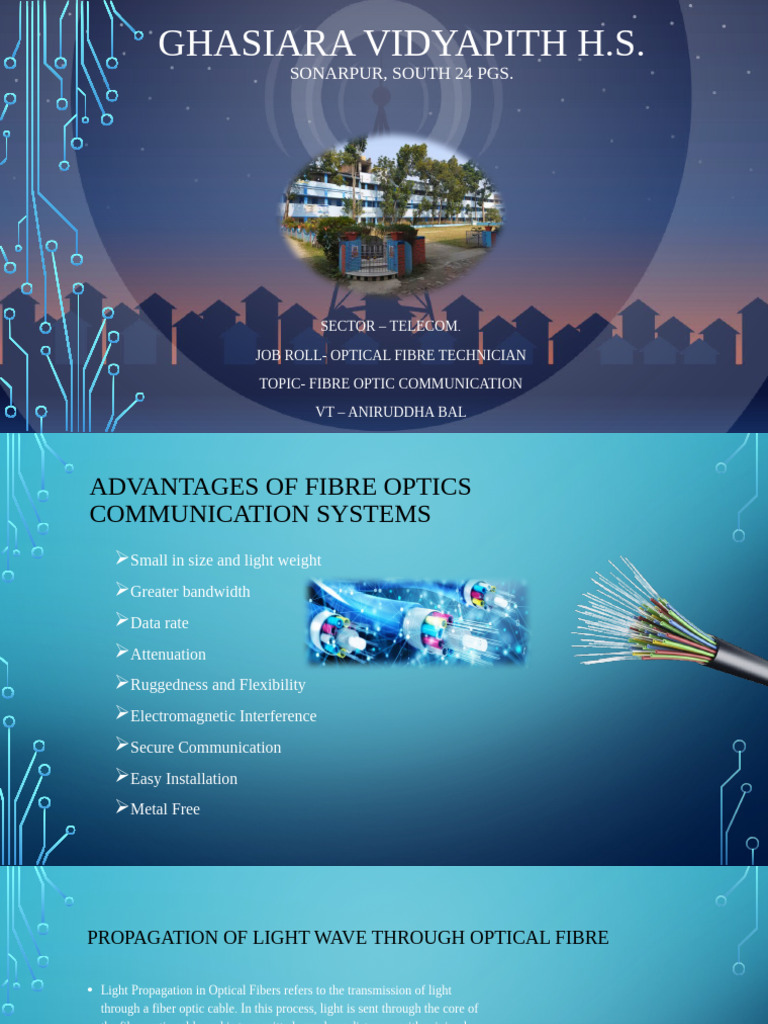 Advantages of Fibre Optic Communication | PDF | Optical Fiber | Light
