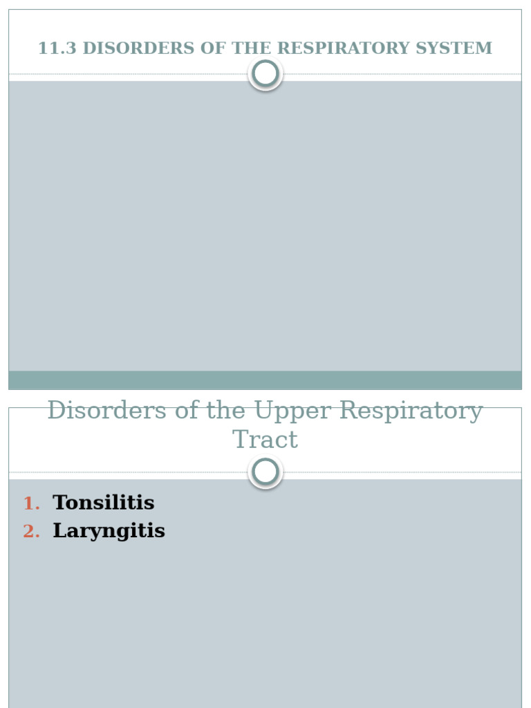Respiratory System Disorders Overview | PDF | Bronchitis | Respiratory ...